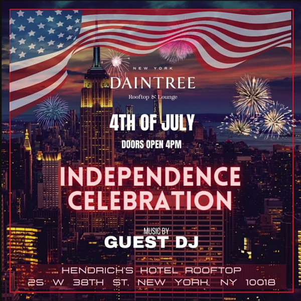July 4 party at Daintree Rooftop inside the Hendricks Hotel
